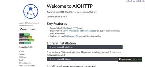 Aiohttp Docs A Guide On How To Utilize Aiohttp