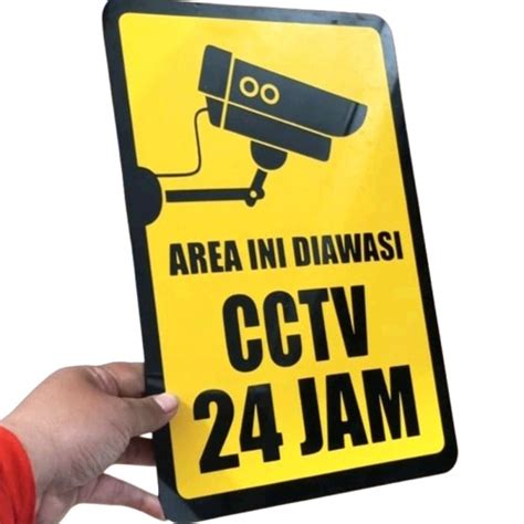 Jual Tanda Akrilik Aesthetic Area Ini Diawasi Cctv 24 Jam Acrylic