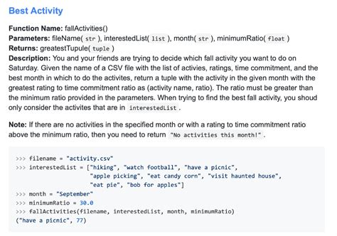 Solved Function Name Fallactivities Parameters Filename