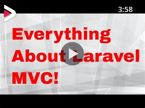 Laravel Tutorial 4 Laravel MVC Folder Structure Model View
