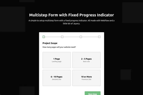 Multistep Form With Fixed Progress Indicator Webflow