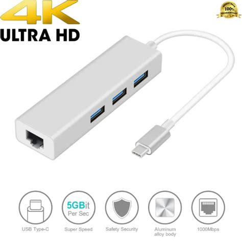 Usb C To Ethernet Adaptervilcome Rj45 To Usb C Thunderbolt 3type C