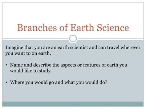 Branches Of Science Pptx Science