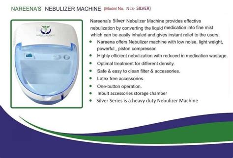 Nls Silver Nebulizer Machine At Rs 1200 Piece Nebulizers Id 20039818848