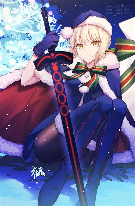 Artoria Pendragon And Santa Alter Fate And 1 More Drawn By Gogatsu