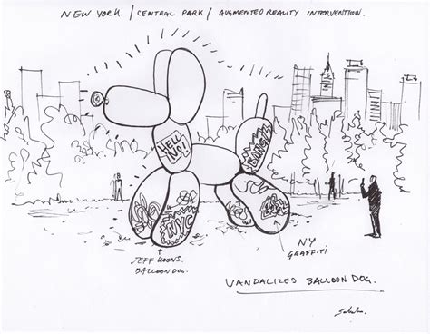 Sebastian Errazuriz Vandalises Ar Version Of Jeff Koons Sculpture