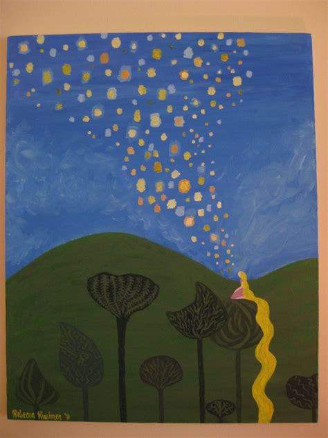 Rapunzel Lanterns Drawing