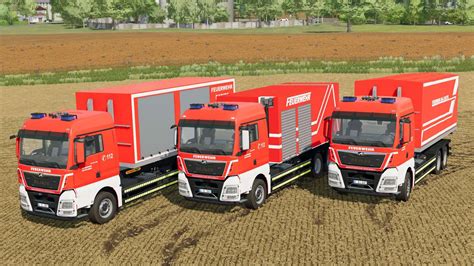 Man Tgx Hkl Fire Truck And Containers V1 0 Fs22 Mod Farming Simulator