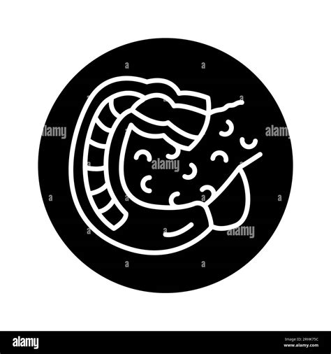 Human Organ Duodenum Color Line Icon Isolated Vector Element Outline Pictogram For Web Page