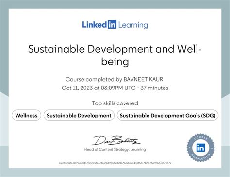 Bavneet Kaur On Linkedin Certificate Of Completion