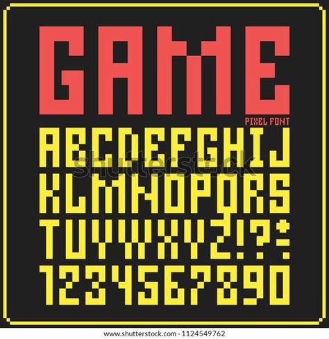 Bit Game Font Letters Pixel Stock Vector Royalty Free Shutterstock