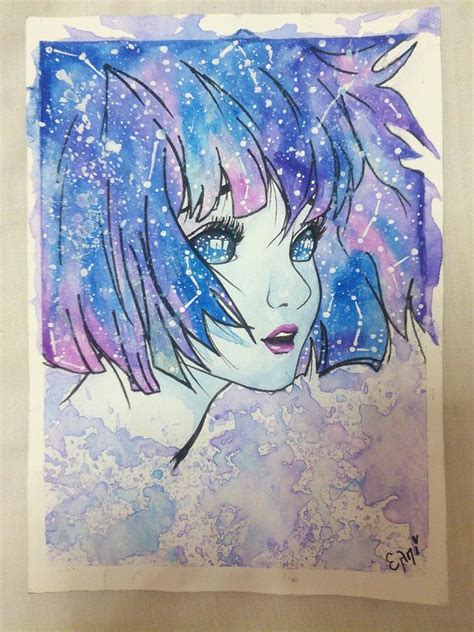 Galaxy Girl Drawing By Nadiezda Martova Fine Art America