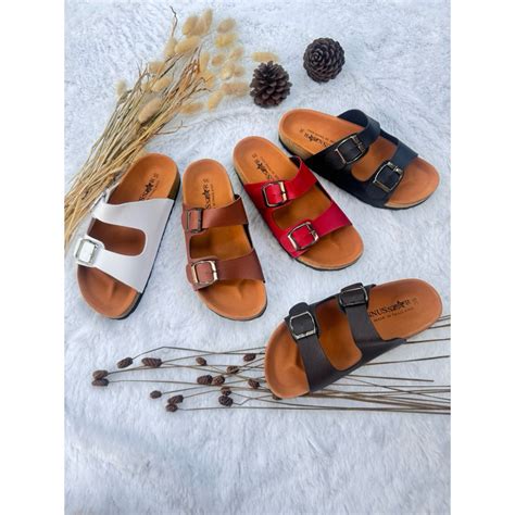 รองเท้าไบเก้นพื้นนิ่ม รุ่นสองตอนเข็มขัด Shopee Thailand