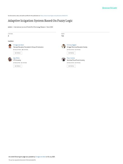 Adaptive Irrigation System Based On Fuzzy Logic Pdf Printed Circuit Board Microcontroller
