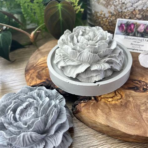 Concrete Peony Flower Room Diffuser Passive Diffuser Essential Oil Room Diffuser Aromatherapy
