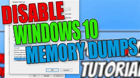Disable Memory Dump File In Windows ComputerSluggish