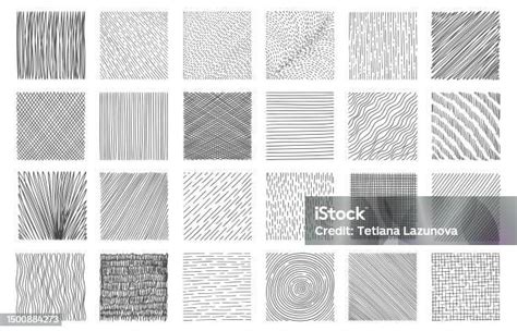 부화 사각형 크로스해칭 스크래치가 있는 기하학적 프레임 지저분한 흑백 스크래치 드로잉 기술 종이 초안 예술적 디자인 벡터 격리 집합 패턴에 대한 스톡 벡터 아트 및 기타