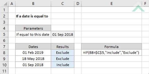 If A Date Is Equal To Excel Exceldome
