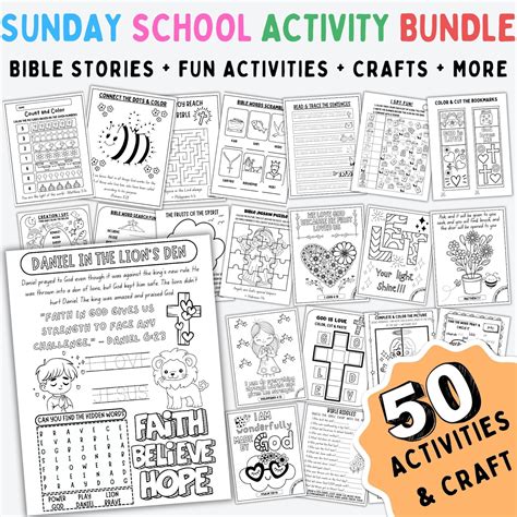 Free Printable Sunday School Activity Sheets