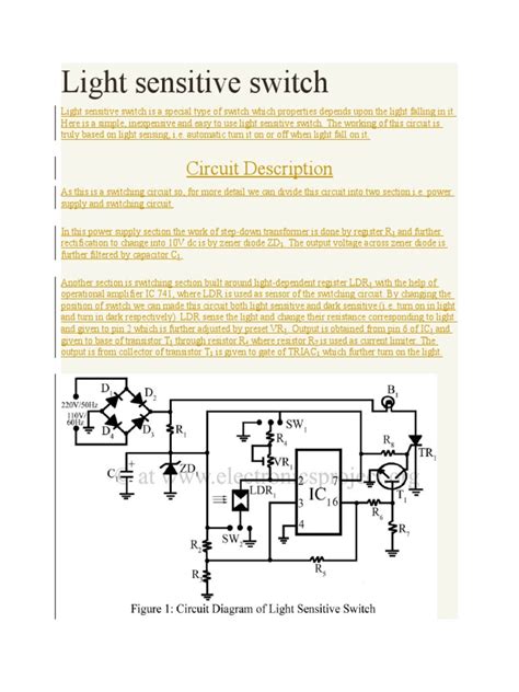 Diy Light Sensitive Switch Guide Pdf