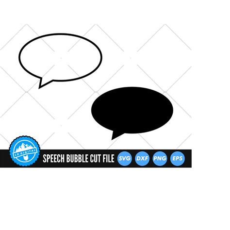 Speech Bubble SVG Files Comic Bubble SVG Cut Files Text Inspire Uplift