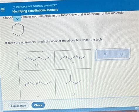 Solved Check Under Each Molecule In The Table Below That Is