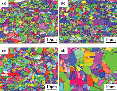 Ebsd Microstructures Of Specimens Annealed At A 750°c B 800°c C