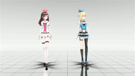 Mmdkizuna Ai Mirai Akari Cutting Shapes Youtube