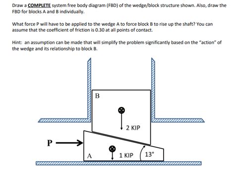 Solved Draw A Complete System Free Body Diagram Fbd Of The