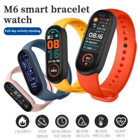 Smartband M Dan M Smartwatch Mirip Xiaomi Mi Band Layar Warna Dengan Monitor Detak Jantung