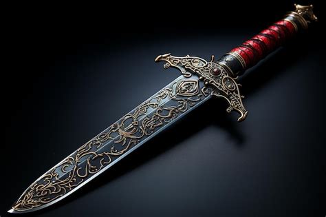 Premium Photo A Pirates Dagger With Intricate Engravings Ai Generated