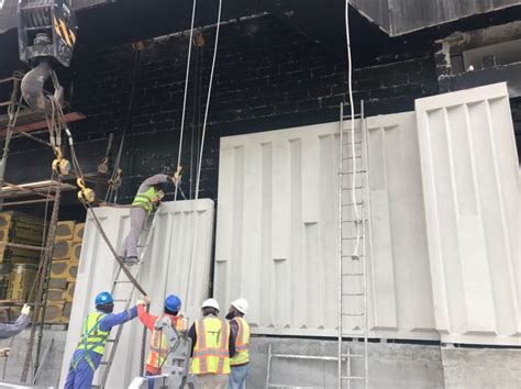 Ibrahim Emara On Linkedin Precast Cladding Erection Work Recafco