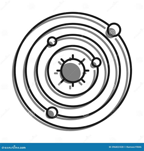 Linear Planets Icon From Astronomy Outline Collection Thin Line
