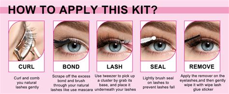 Diy Eyelash Extensions Kit Lash Clusters Kit With Tweezer Cluster Lashes Bond And Seal Lash