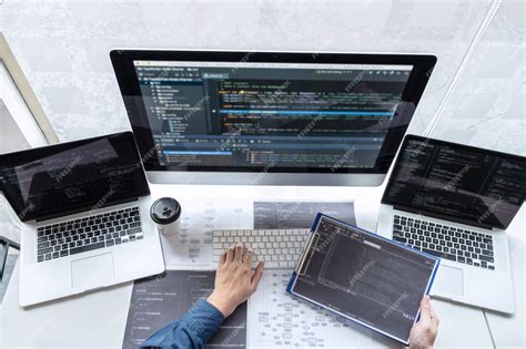 Premium Photo Developer Programmer Working On Project In Software