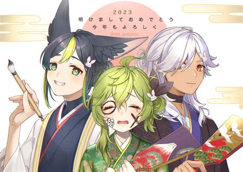 Tighnari Cyno And Collei Genshin Impact Drawn By Ringotarou Danbooru