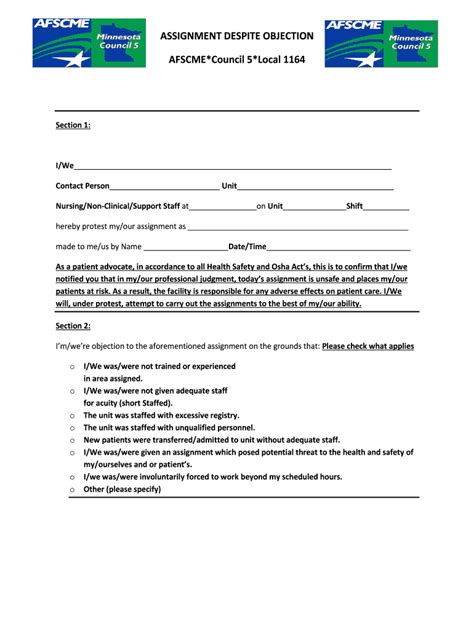Assignment Despite Objection Fill Online Printable Fillable Blank