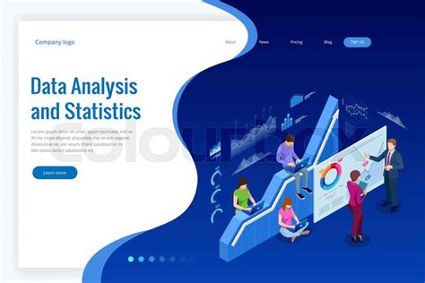 Isometric Web Banner Data Analysis And Statistics Concept V Colourbox