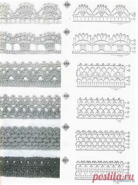 обвязка крючком края изделия схемы 2 тыс изображений найдено в Яндекс декор стола Постила