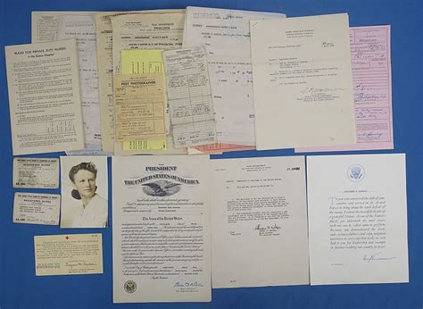 Wwii Us Army Nurse Photograph And Documents Group Griffin Militaria