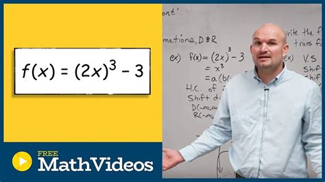Find The Transformations And Domain And Range Cubic Function Maths