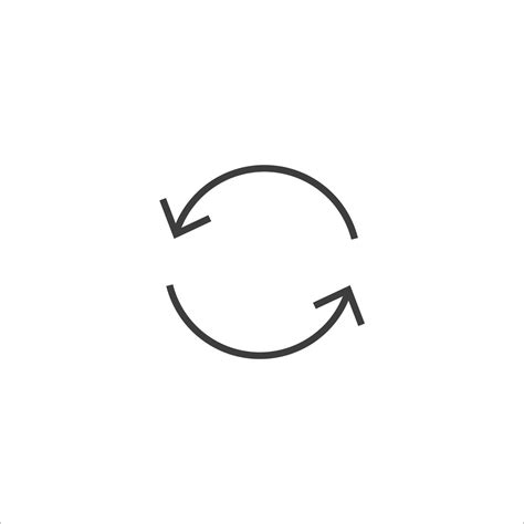 Vector Sign Of The Rotation Symbol Is Isolated On A White Background Rotation Icon Color