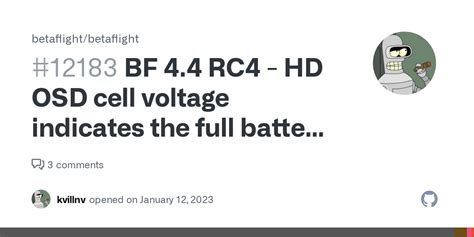 Bf 44 Rc4 Hd Osd Cell Voltage Indicates The Full Battery Voltage