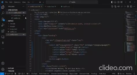 This Html Css And Javascript Code For A Netflix Clone Provides Language Rohith Sivakumar