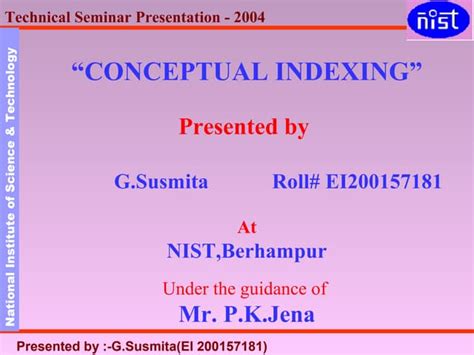 Conceptual Indexing Ppt