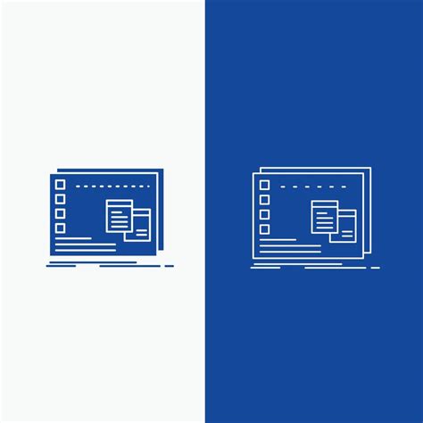 Window Mac Operational Os Program Line And Glyph Web Button In Blue