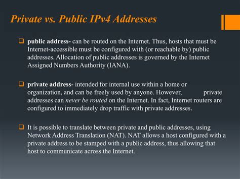 ipv4 addressing and subnetting pptx