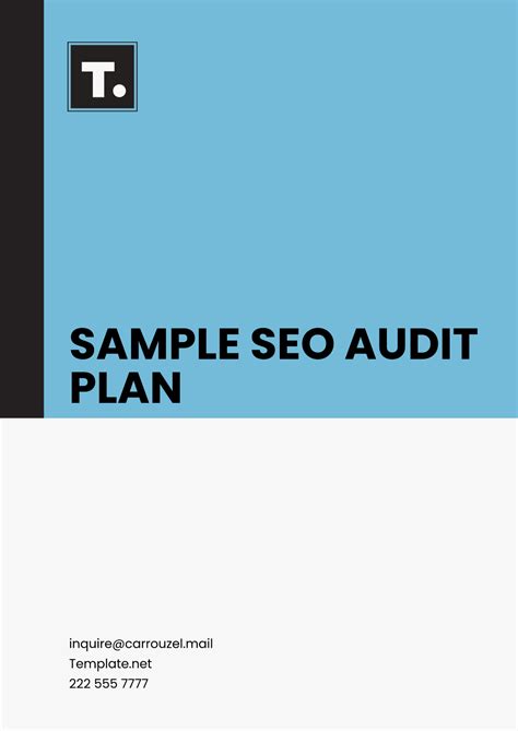 Free Simple Technical SEO Plan Template To Edit Online
