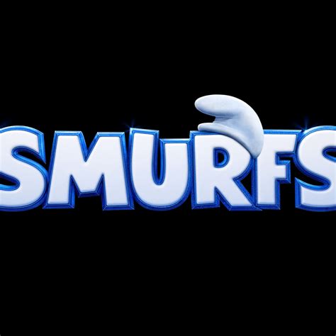 Smurfs 2025 Wallpaper 4k Logo Black Background 5k