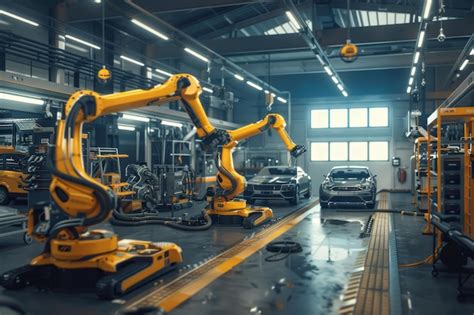 Premium Photo Automated Factory Robotics